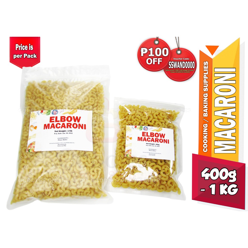 Elbow Macaroni 400g 1Kg for Baked Macaroni Macaroni Salad | Shopee ...