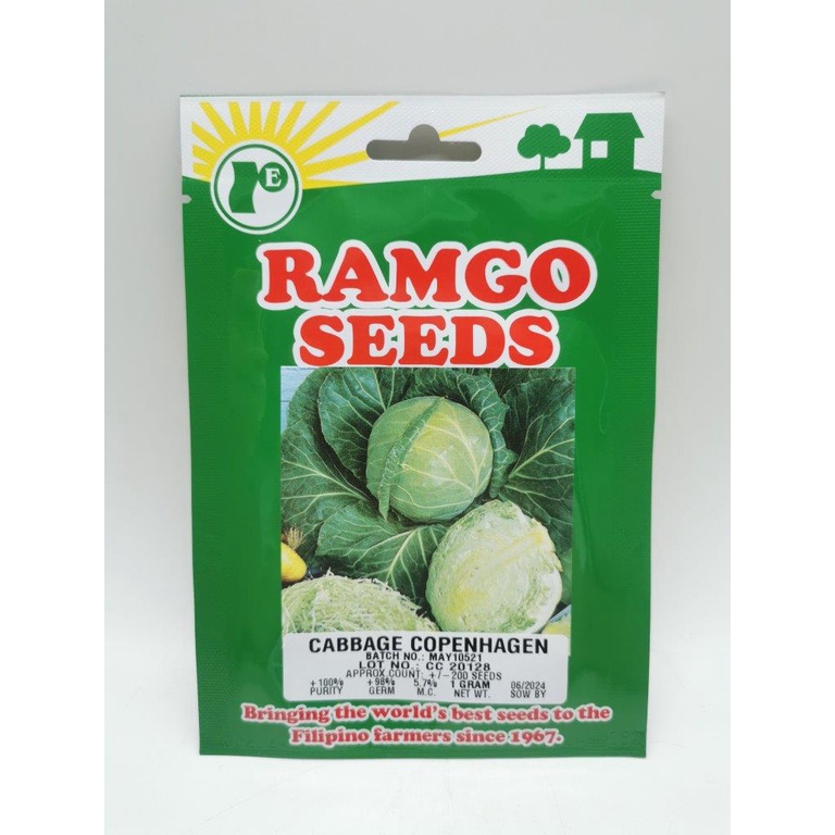 RAMGO CABBAGE COPENHAGEN SEEDS ( ORIGINAL GARDEN PACK ) | Shopee ...