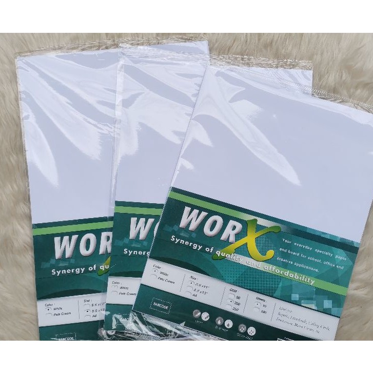 Worx Specialty Paper 200gsm/90gsm White / Pale Cream (10 sheets ...