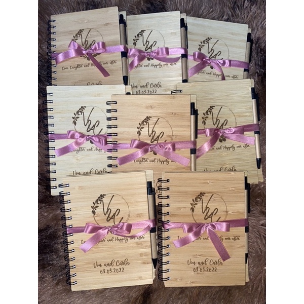 Personalized Bamboo Notebook (FREE LASER ENGRAVED) | Shopee Philippines
