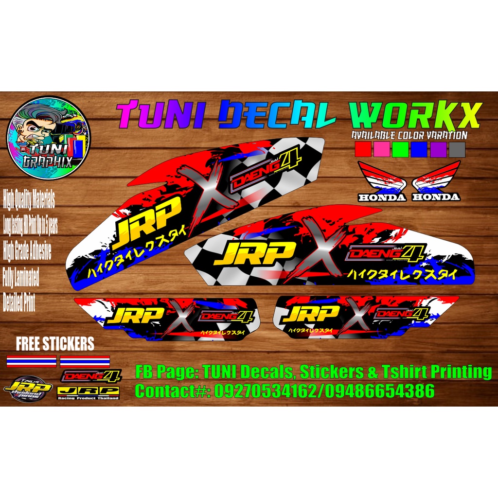 TMX / RUSI / PINOY / MOTOPOSH / SKYGO / DECALS STICKER v3 ( JRP X DAENG ...