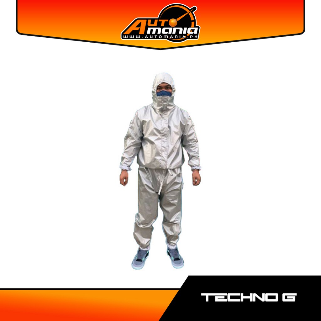 Techno G Reusable Personal Protective Equipment PPE Waterproof Silver ...