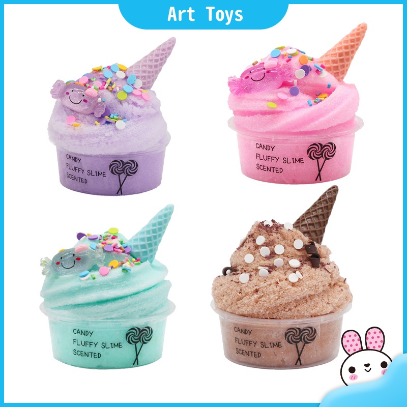 100ml Slime Kit Adult Kid Cute Candy Ice Cream Slime Clay Plasticine ...