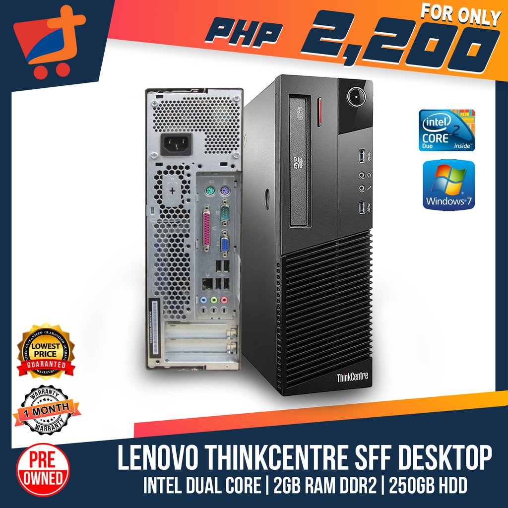 Lenovo ThinkCentre Sff Desktop Package | Intel Dual Core, 2Gb RAM DDR2 ...