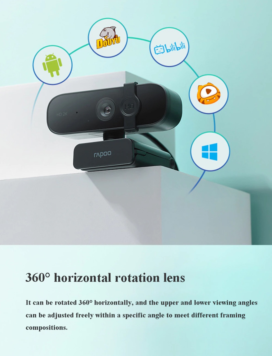 RAPOO C280 2K 1440P QHD WEBCAM | Shopee Philippines