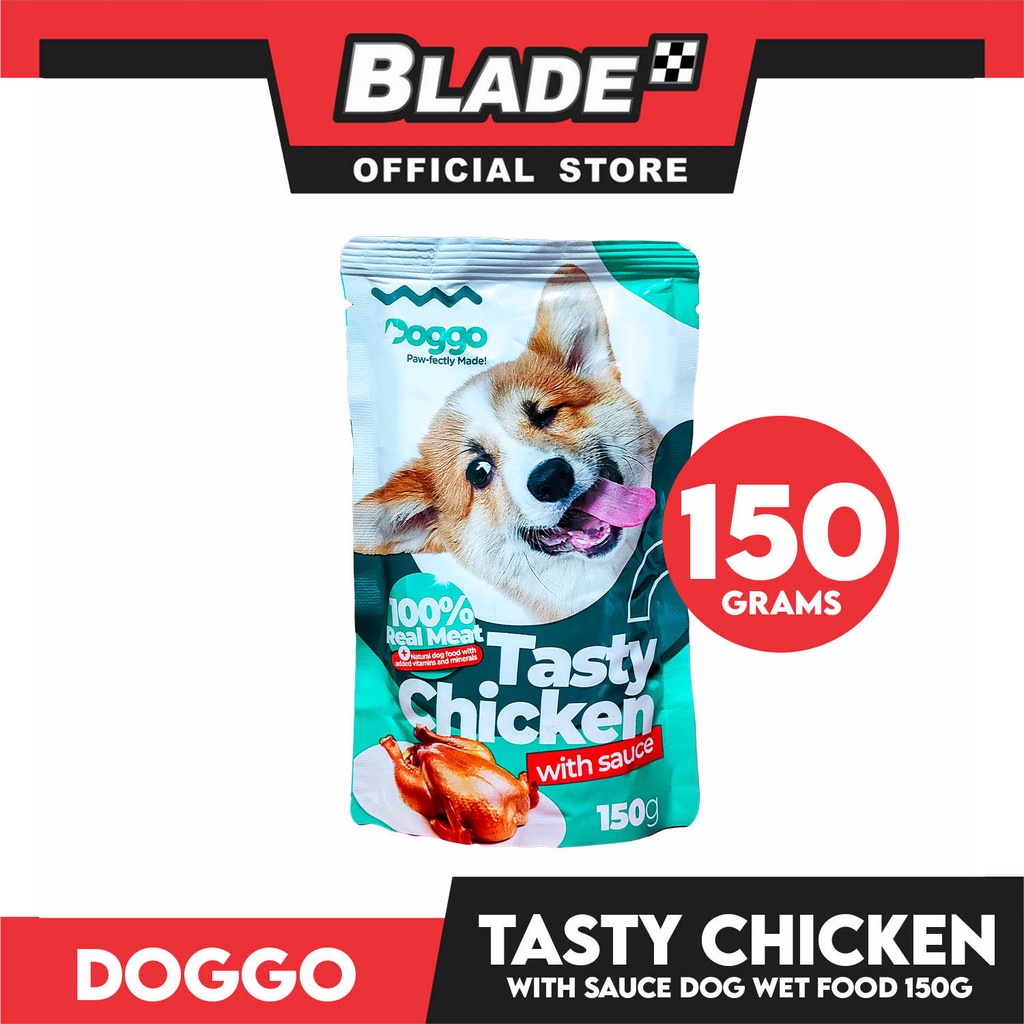 Doggo Tasty Chicken With Sauce Dog Wet Food 150g | Shopee Philippines