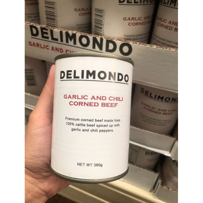 Delimondo Garlic and Chili Corned Beef | Shopee Philippines