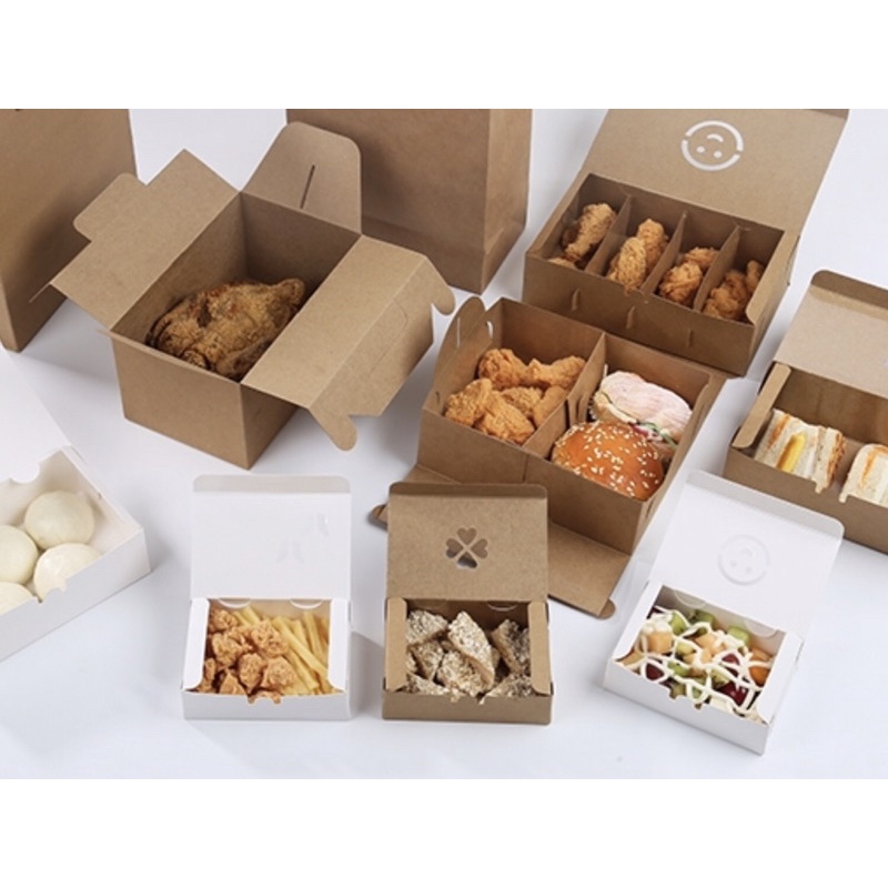 Kraft take out box or chicken box in 3 designs | Shopee Philippines