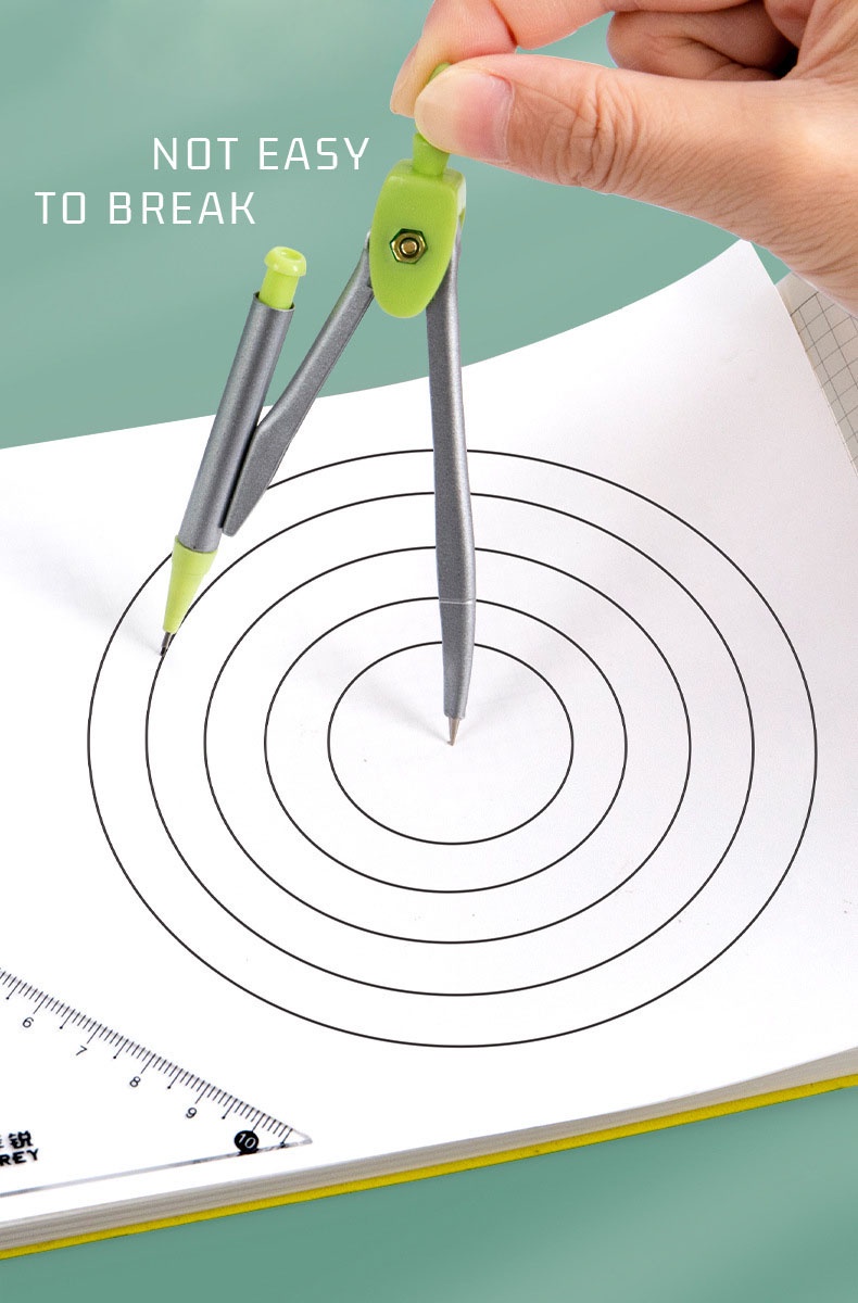 7Pcs/Set Geometry Compasses Ruler Kit Protractor, Triangle Square ...