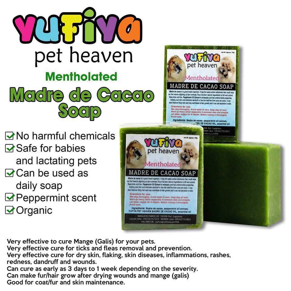 Dog soap pet soap anti fungal soap Yufiya Madre de Cacao Soap for cat ...