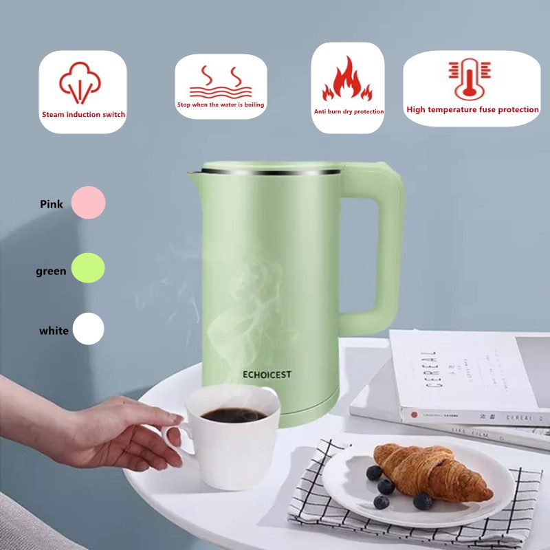 electric kettle 2.3L stainless steel kettle boiling kettle anti ...
