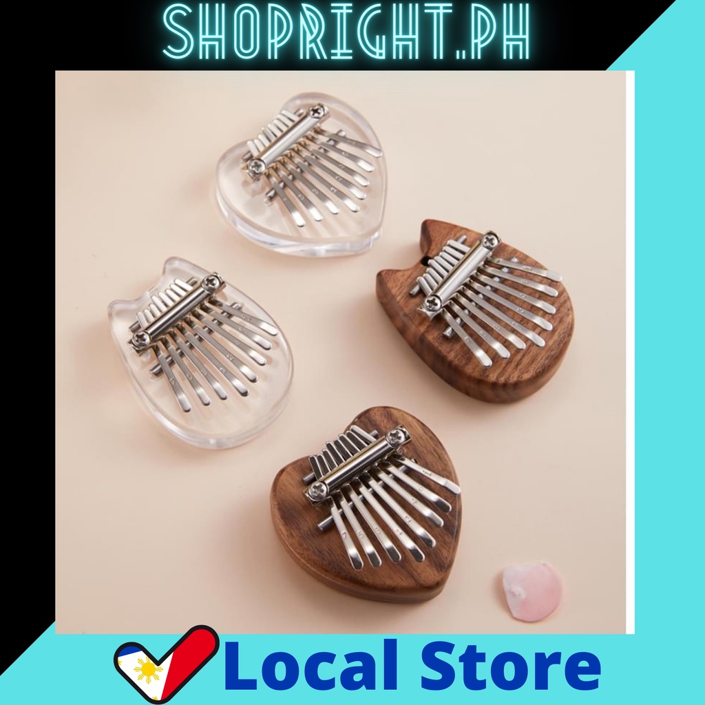 8 Keys Mini Kalimba Transparent Crystal Kalimba Thumb Piano Acoustic ...