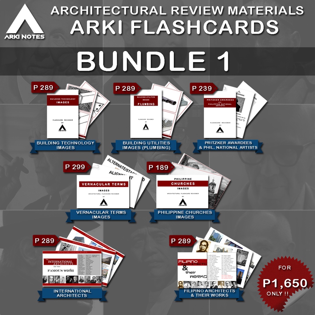 ARCHITECTURAL FLASHCARDS BUNDLES | Shopee Philippines