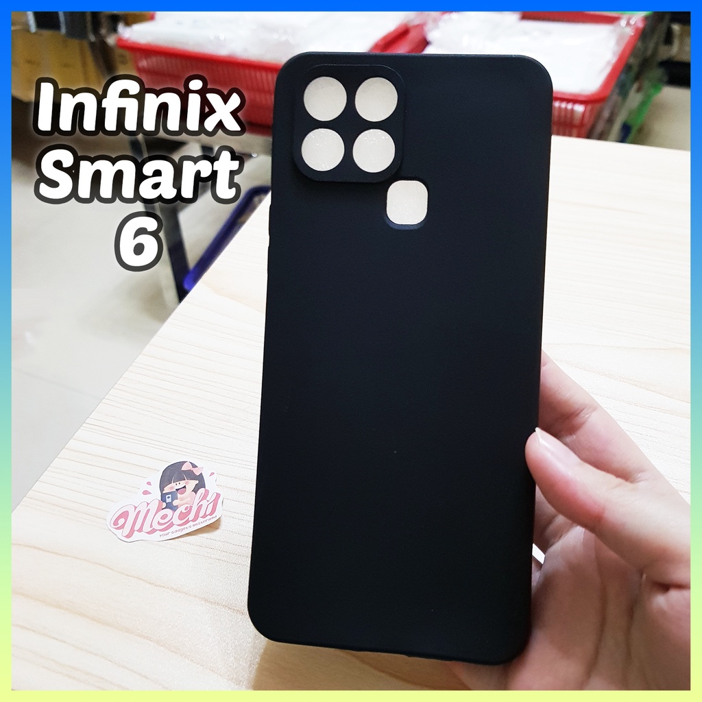 Black Case Infinix Smart 6 Softcase Flexible Black Matte Silicone ...