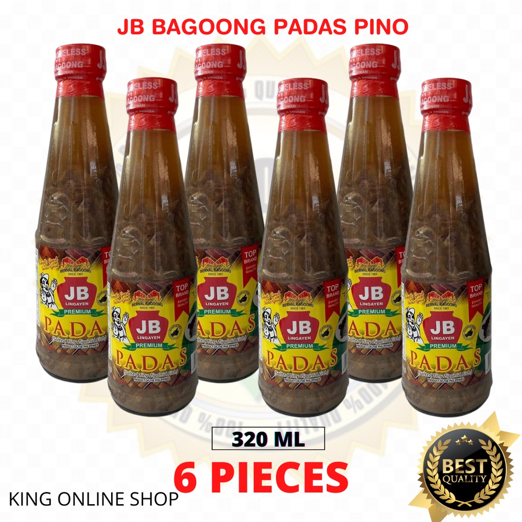 JB Bagoong Padas Pino 320ML from Lingayen Pangasinan ( 6 Bottles ...