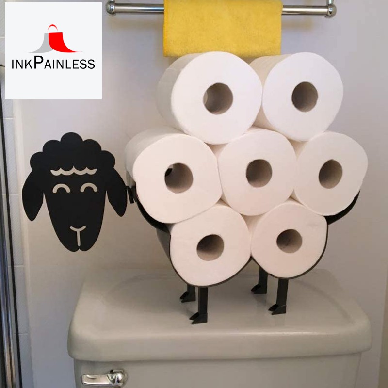 Cute Black Sheep Toilet Paper Roll Holder, Free Standing or Wall ...