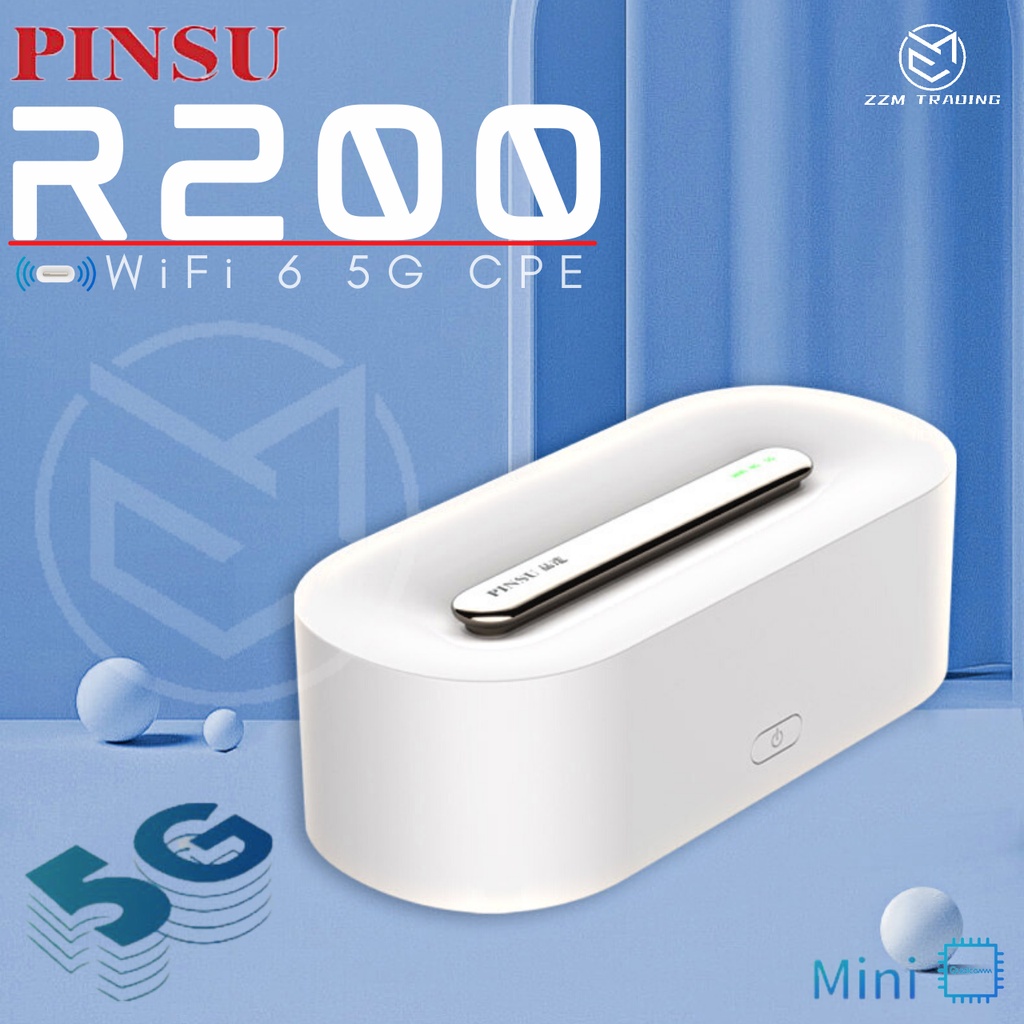 Pinsu R200 5G CPE Mobile Internet Portable WiFi6 Card Router Wireless ...