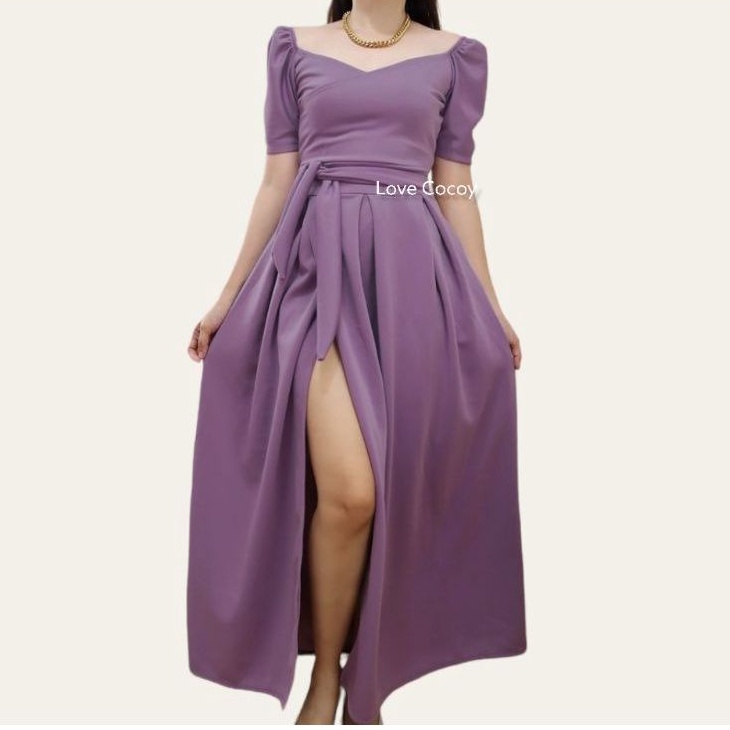 PASTEL LONG DRESS MAXI FORMAL DRESS ENTOURAGE GOWN CIVIL WEDDING GOWN ...