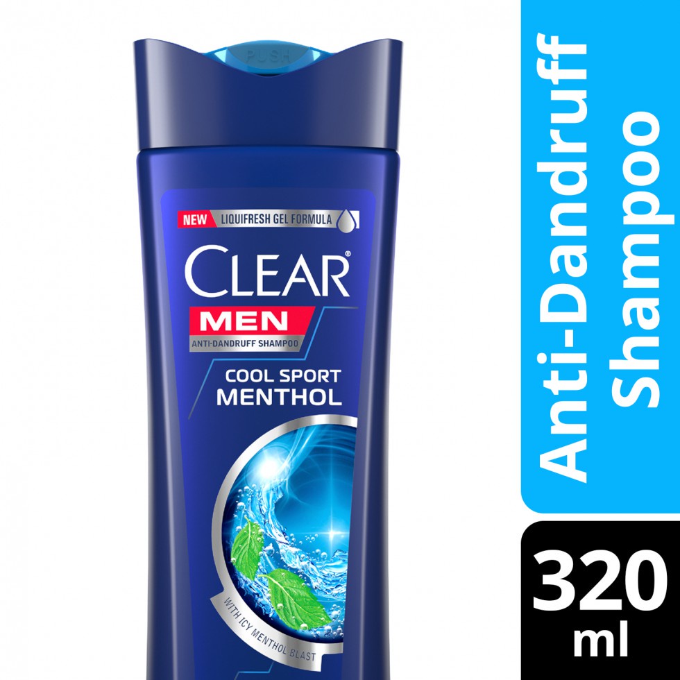 Clear Men Anti Dandruff Shampoo Cool Sport Menthol 320ml | Shopee ...