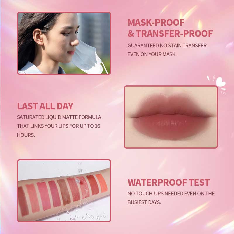 KIMUSE Water Tint Lip Tint Waterproof And Long Lasting Matte Liquid Lip ...
