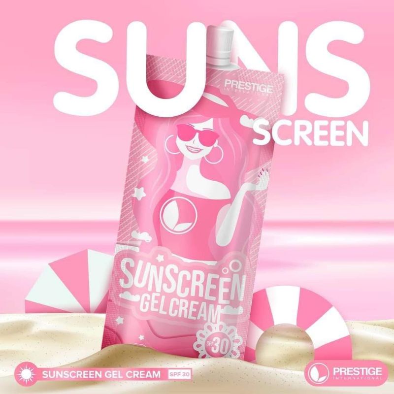 PRESTIGE SUNSCREEN GEL CREAM SPF30 50G POUCH | Shopee Philippines