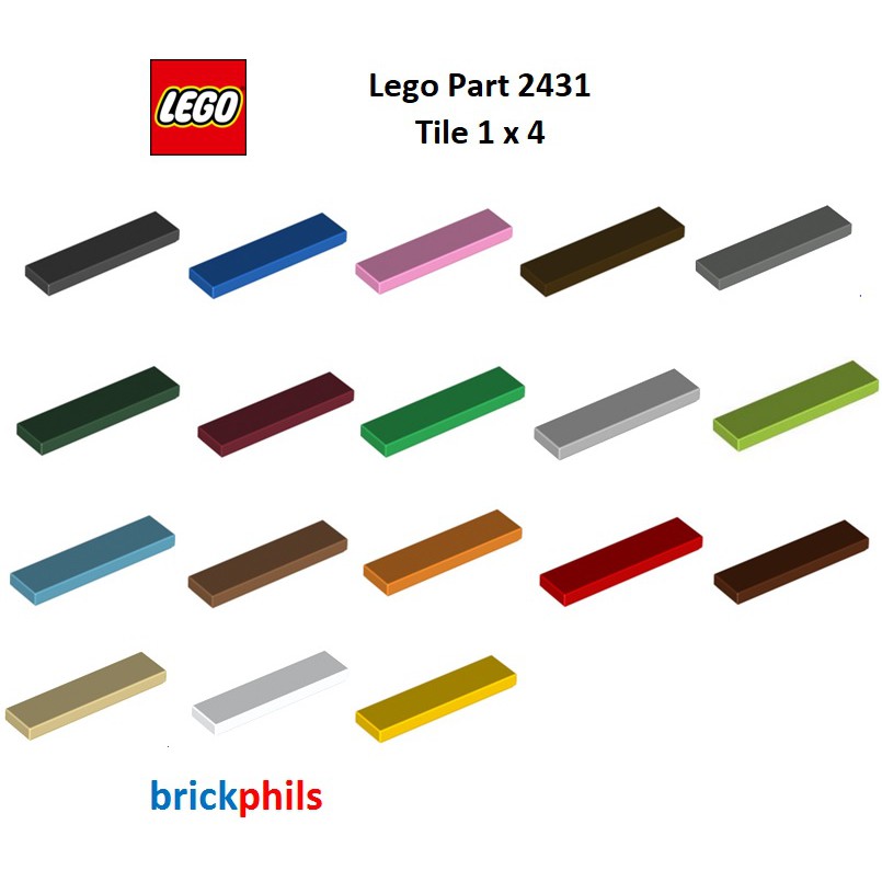 Lego Part 2431 1x4 Tile (10pcs per Lot) | Shopee Philippines