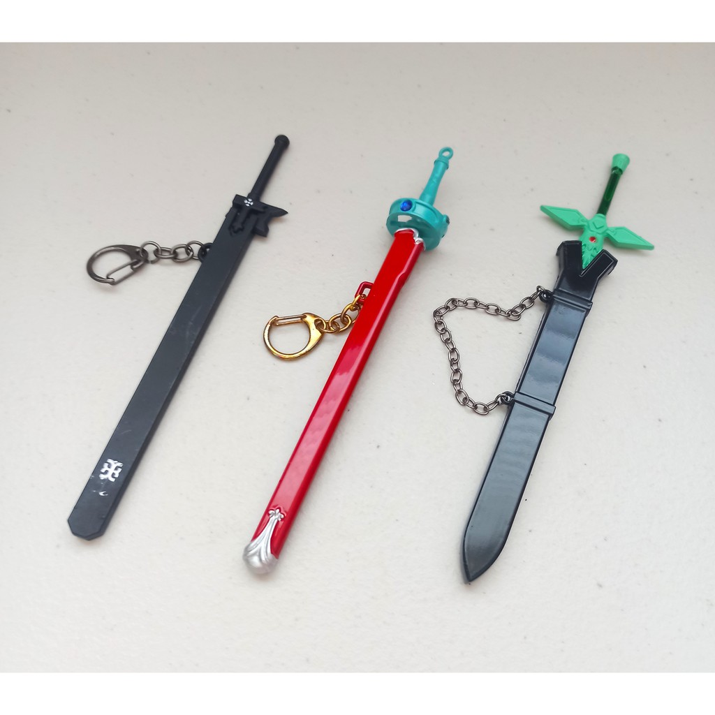 Anime Sword and Sheath Scabbard Keychain Toy SAO Sword Art Online ...