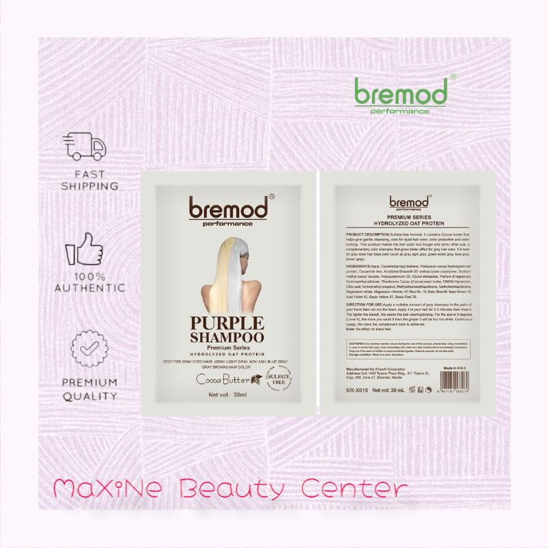 BREMOD PREMIUM purple shampoo with cocoa butter, 30ml | Shopee Philippines