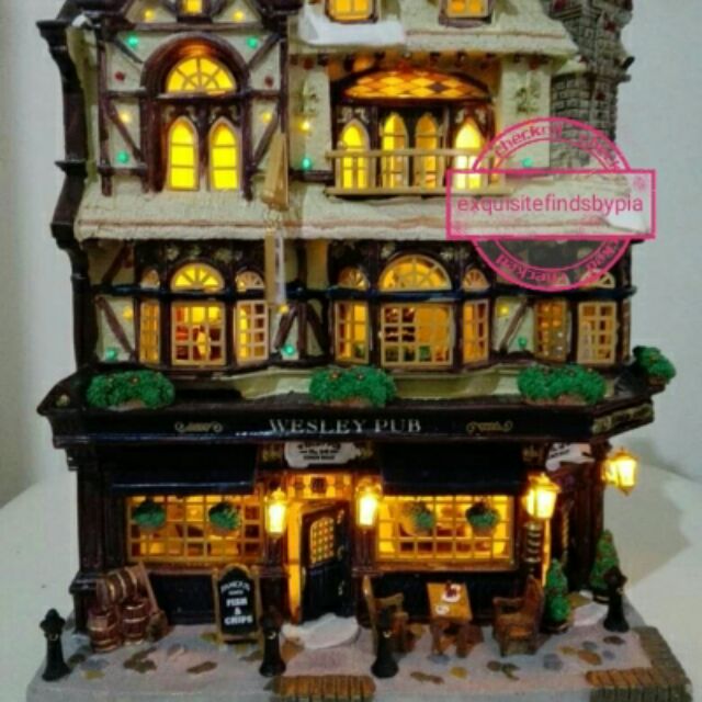 Lemax Village Collection "Wesley Pub Shoppe" | Shopee Philippines
