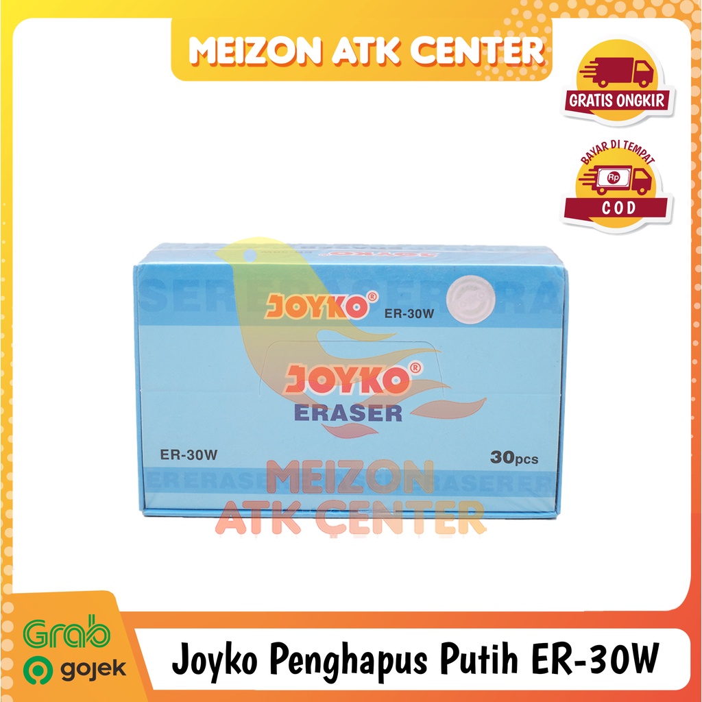 PUTIH Joyko Eraser ER-30W Medium White Stip Eraser (1 BOX 30 PCS ...