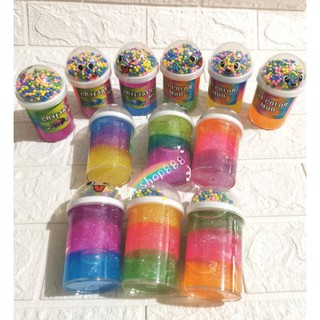 Cute Smiling face smile rainbow Slime with ball foam/ slime (1pc/qty ...