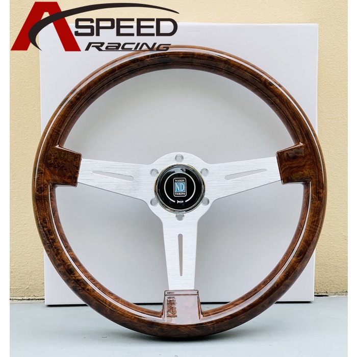 NARDI Universal 14 inch ND Wood Grain Auto Racing Steering Wheel ...
