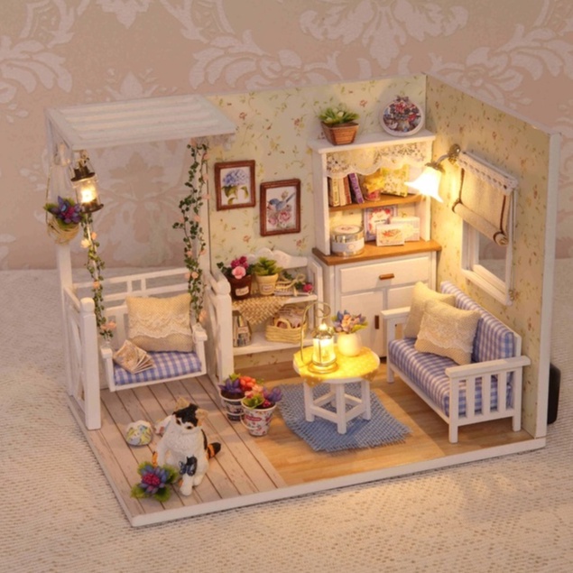 [7 Days Delivery] Lannso DIY Dollhouse Miniature Wooden Furniture Kit ...