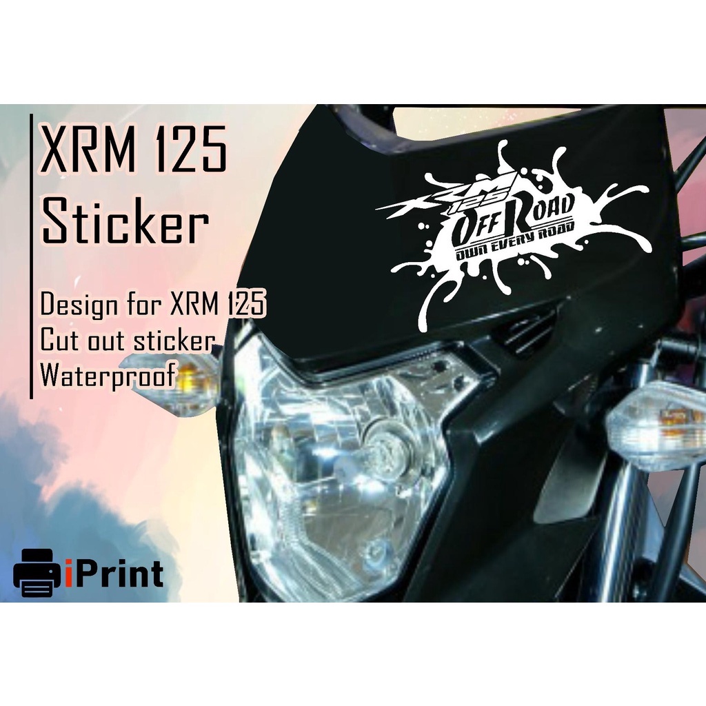 Honda XRM 125 Sticker - XRM Decals, XRM Sticker, Waterproof, Cut Out ...