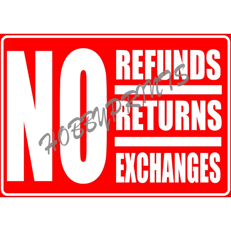 Laminated Signages | No Refunds | Signage | Sign Boards | Shopee ...