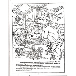 Story Book / Coloring Book Tagalog English ( Bakit laging nag - aaway ...