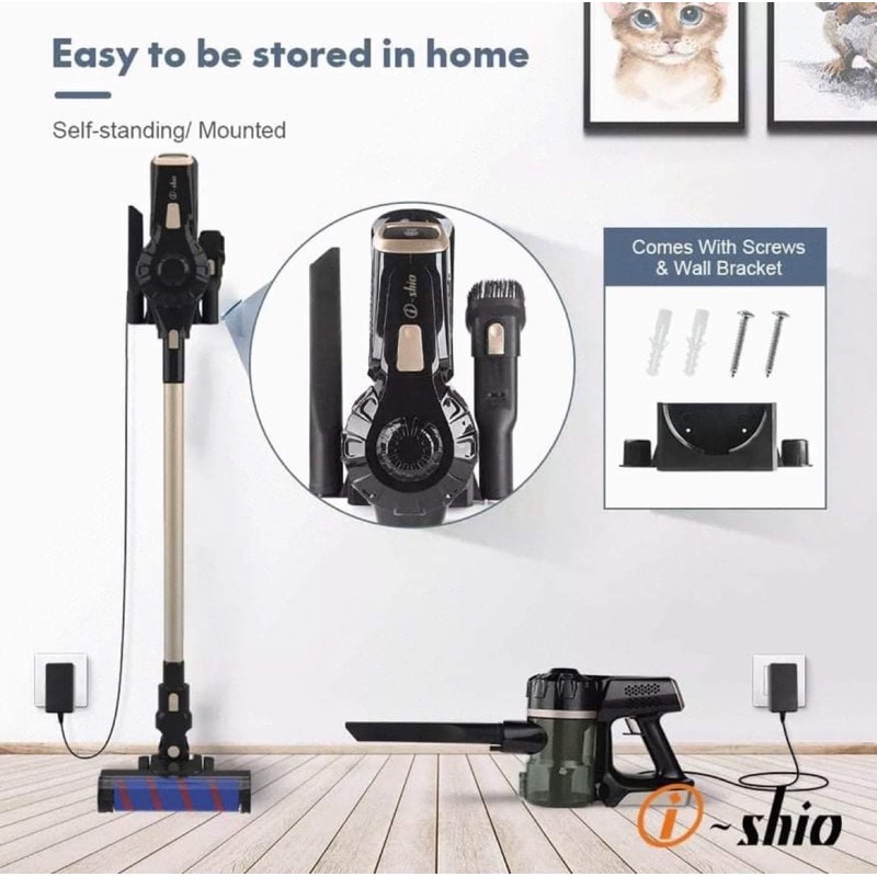 Ishio Vacuum Rechargeable Cleaner ( IVC-S2021) | Shopee Philippines