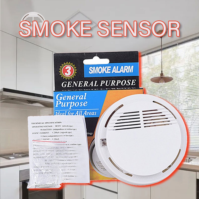 Smoke Photoelectric Sensitive Smoke Sensor Wireless Fire Smart Alarm ...
