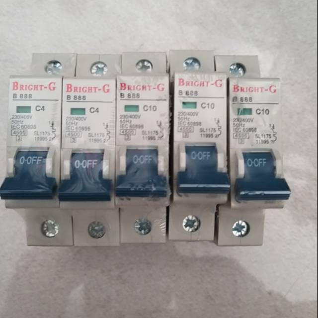 Mcb, single pole / Miniature Circuit Breaker BRIGHT-G / 2A 4A 6A 10A ...