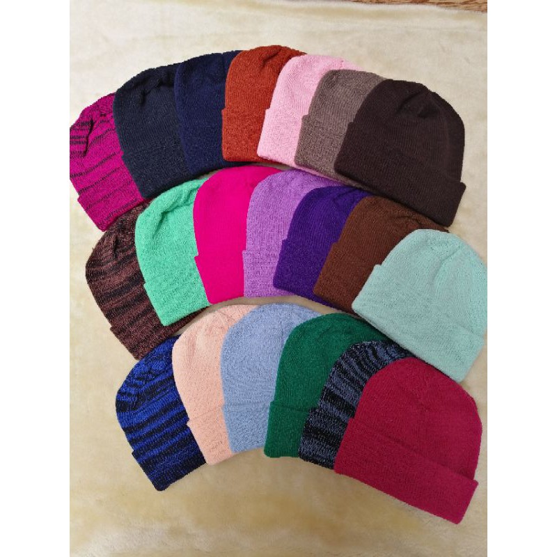 plain beanie bonnets unisex men women SET 2 | Shopee Philippines