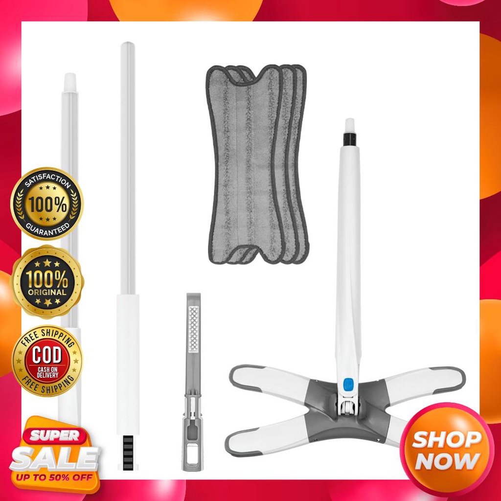 Original X-Type Microfiber Hardwood Floor Mop Hand Free Washing Flat ...