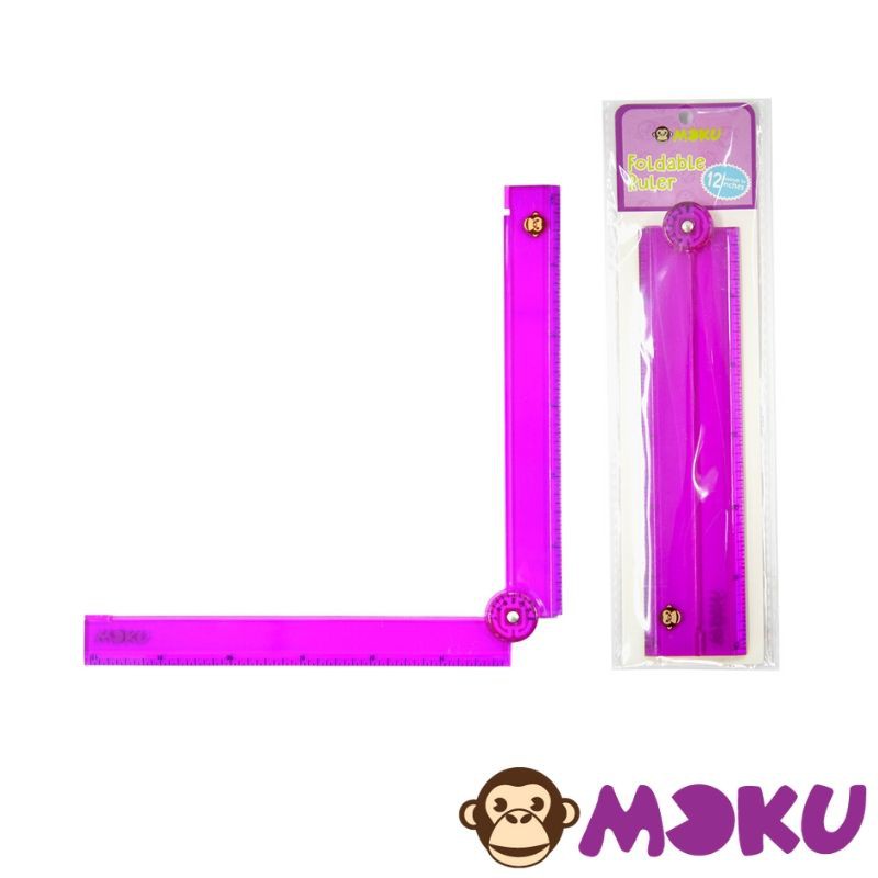 MOKU Foldable Ruler - Purple School Supplies | Shopee Philippines