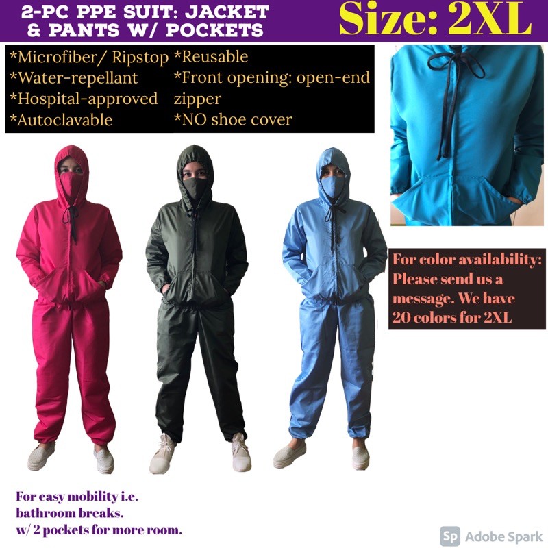 PPE jacket and pants Type II XL and 2XL size | Shopee Philippines