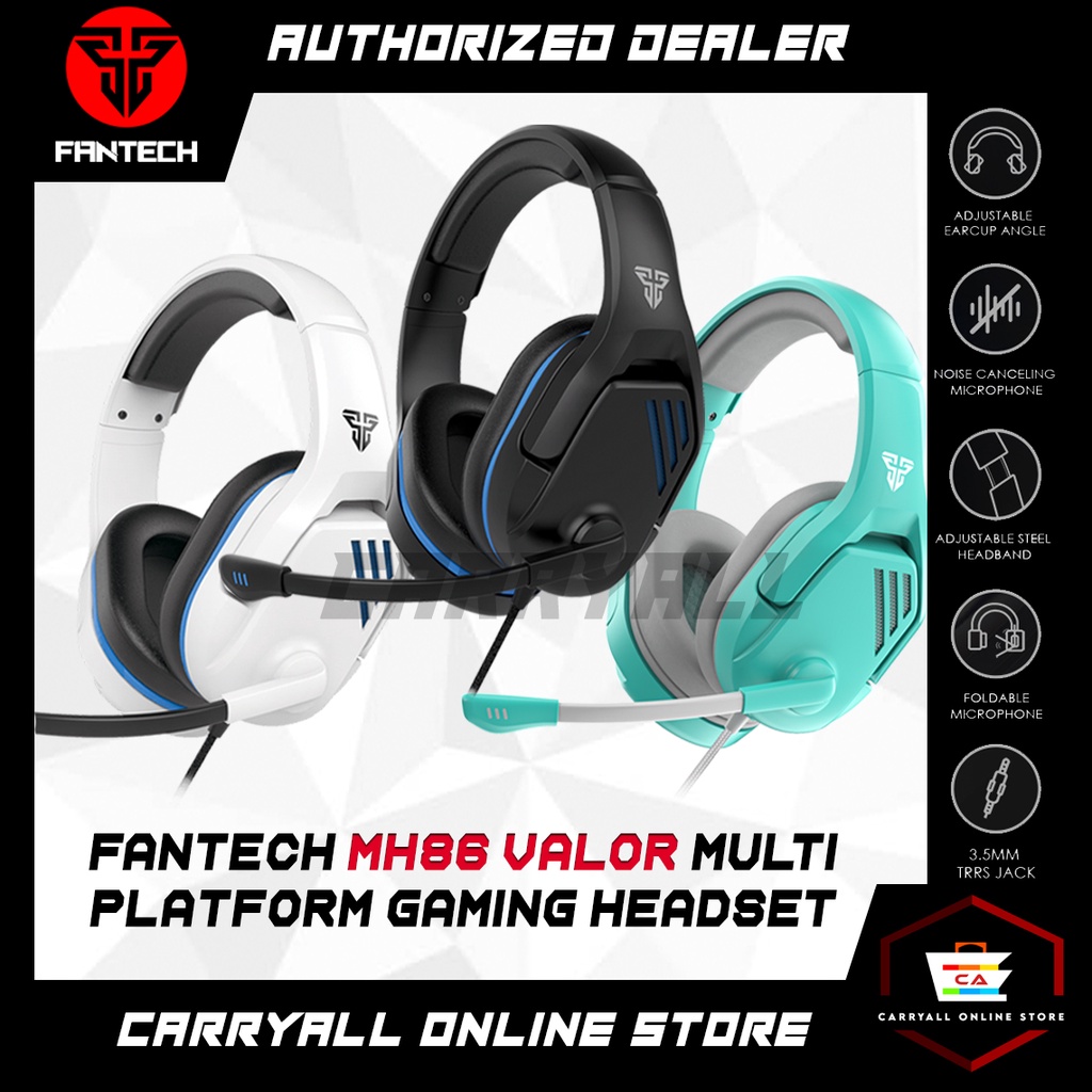 Fantech MH86 Valor Multi-Platform Gaming Headset - Black, Space White ...
