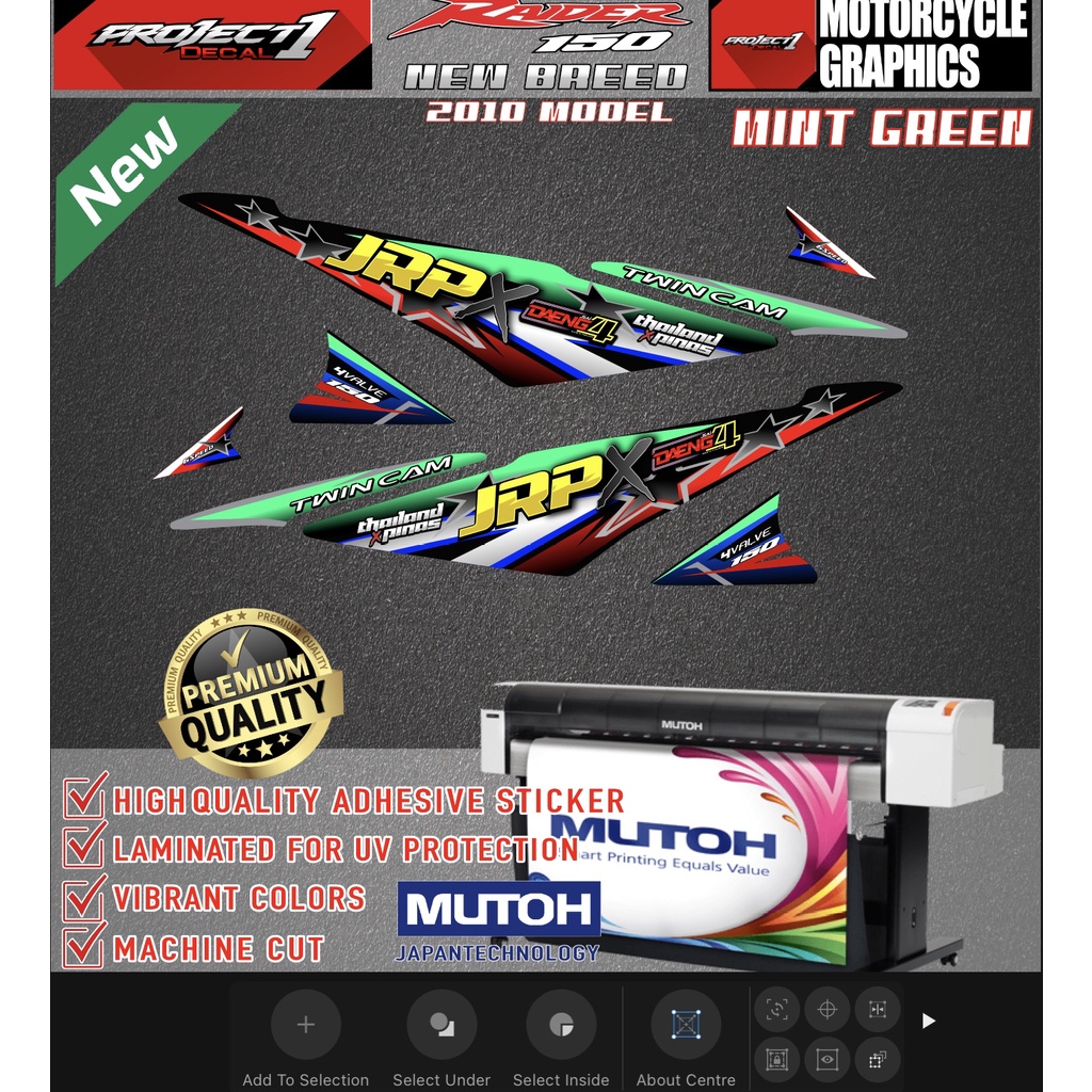 SUZUKI RAIDER R150 NEW BREED 2010 JRP LAMINATED STICKERS | Shopee ...