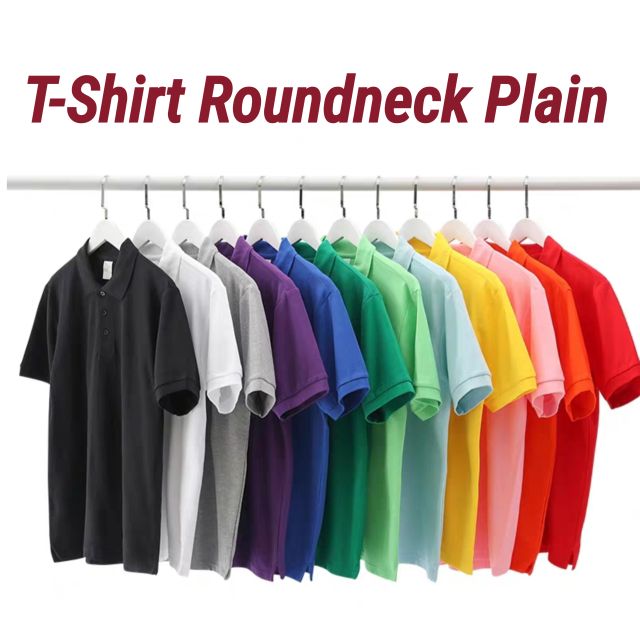 Unisex Basic Roundneck Cotton TShirt Colored: SK II Different Color ...