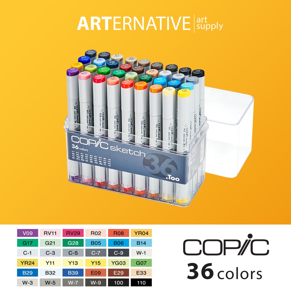Copic Sketch 36 Colors Set | Shopee Philippines