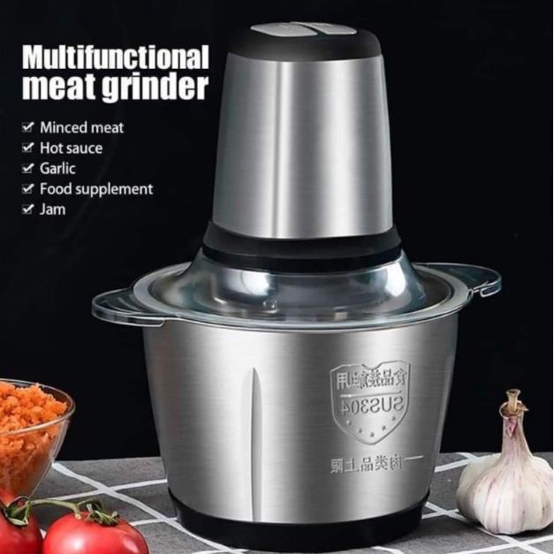 Electric Meat Grinder Professional Food Processor Chopper for Meat Vegetable 2L Capacity ...