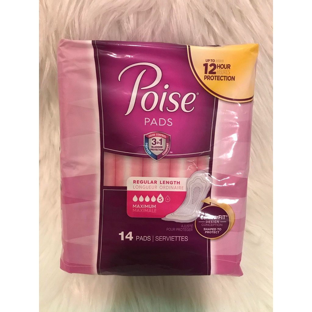 Poise Regular Length Women's Maximum Pads 14 counts | Shopee Philippines
