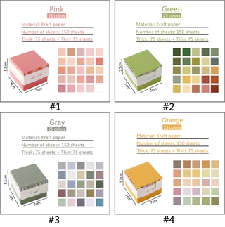 150 Sheets Morandi Color Card Note Pad Girls Diary Decoration Material ...